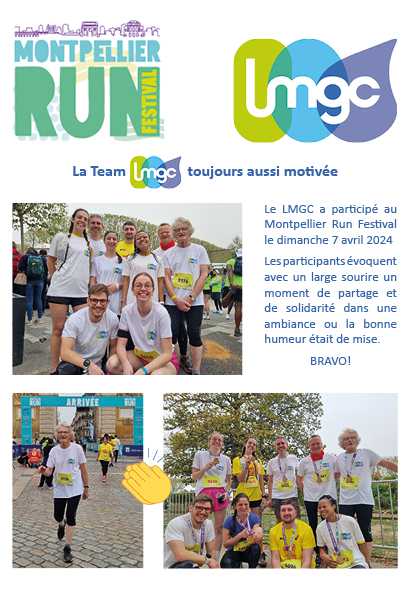 Montpellier Run Festival : Le LMGC était présent - Laboratoire de ...